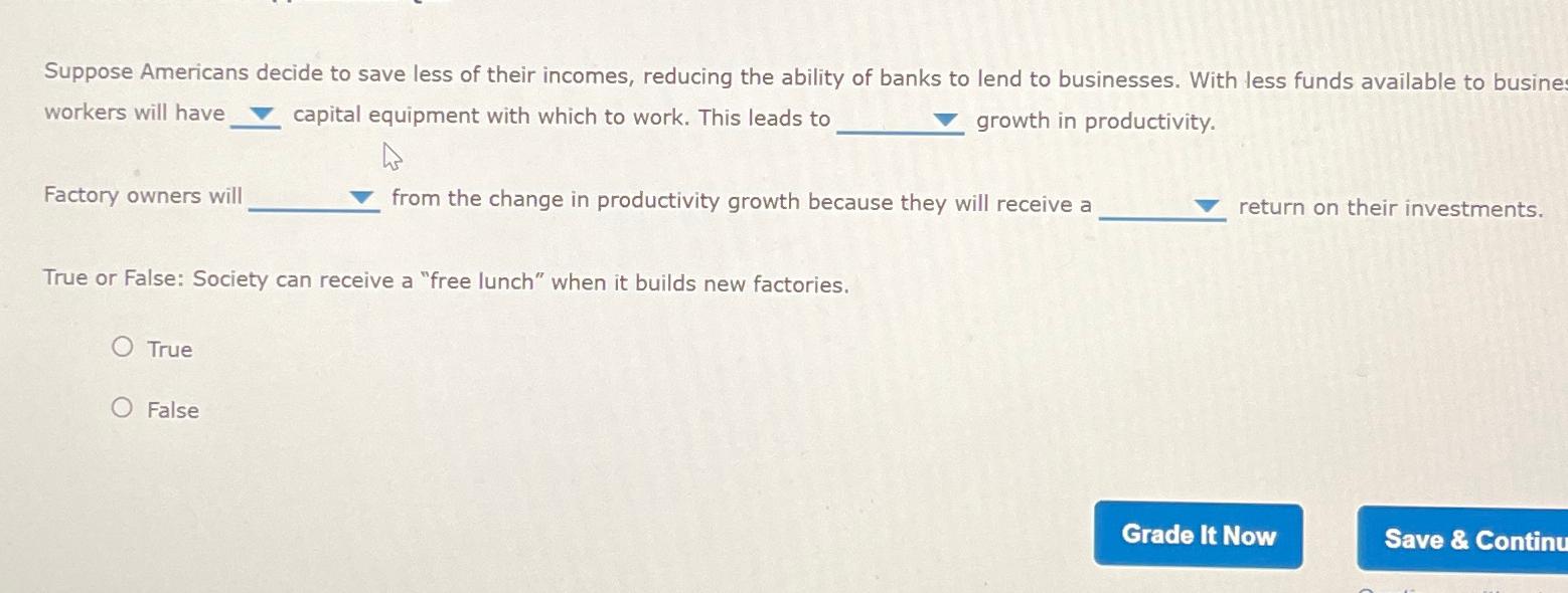 Solved Suppose Americans decide to save less of their | Chegg.com