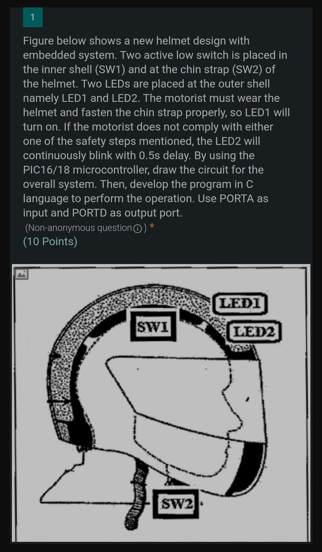 1 Figure below shows a new helmet design with | Chegg.com