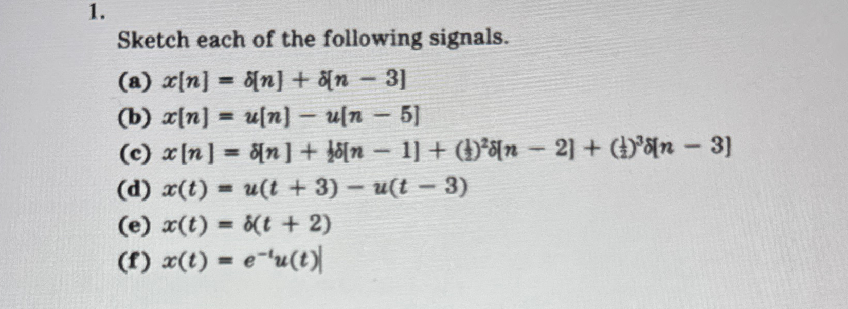 Solved Sketch each of the following | Chegg.com