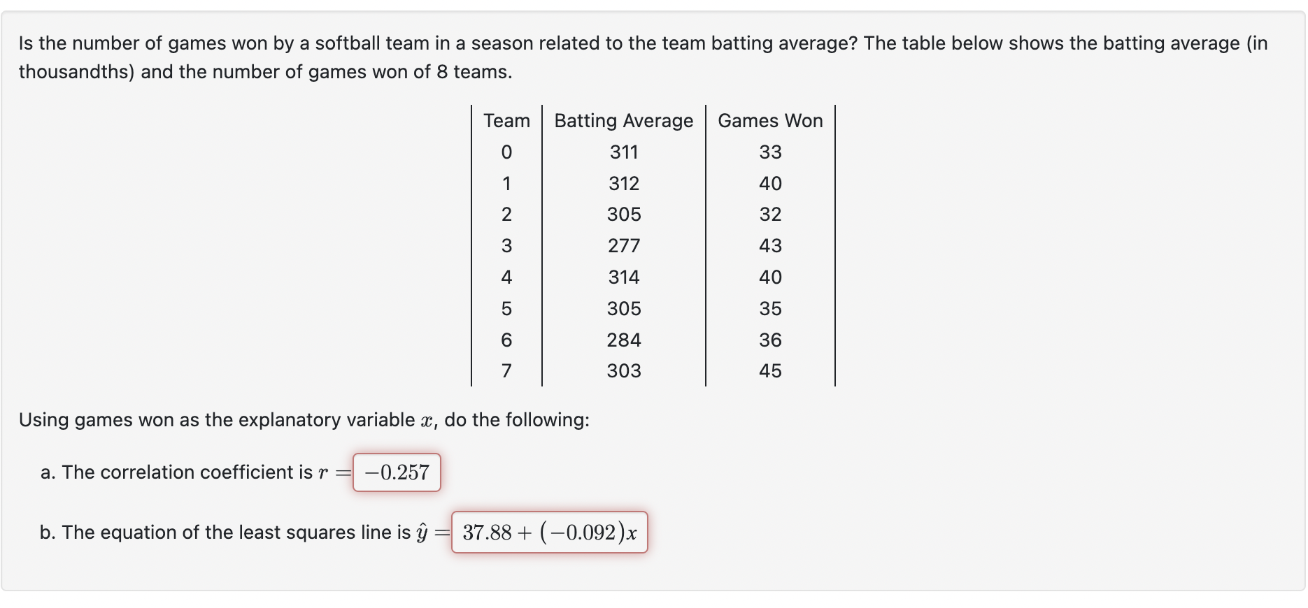 Solved Is the number of games won by a softball team in a | Chegg.com