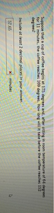 Solved Suppose that a cup of coffee begins at 175 degrees | Chegg.com