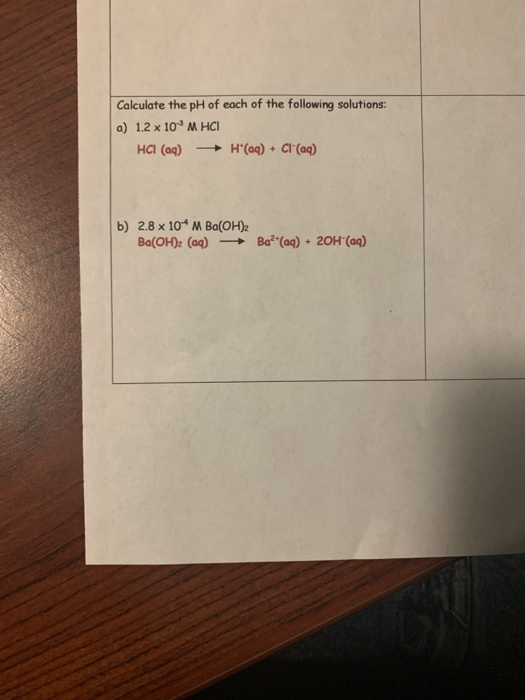 Solved Calculate the pH of each of the following solutions: | Chegg.com