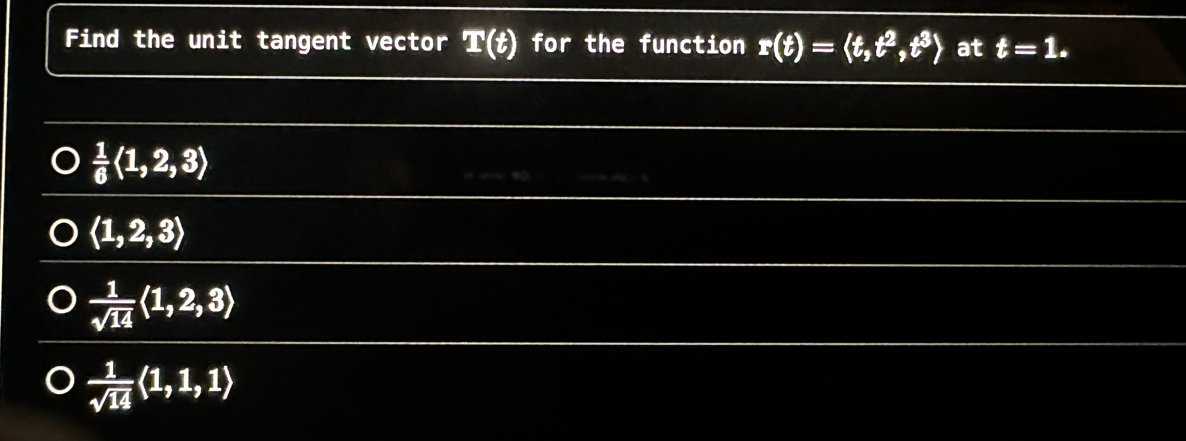 Solved Find the unit tangent vector T(t) ﻿for the function | Chegg.com
