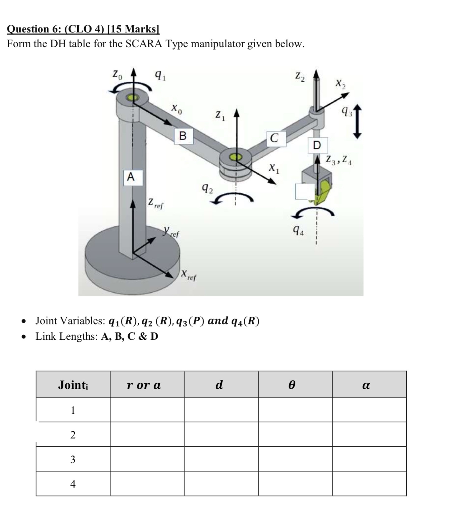 Solved Explain and solveQuestion 6: (CLO 4) [15 ﻿Marks]Form | Chegg.com