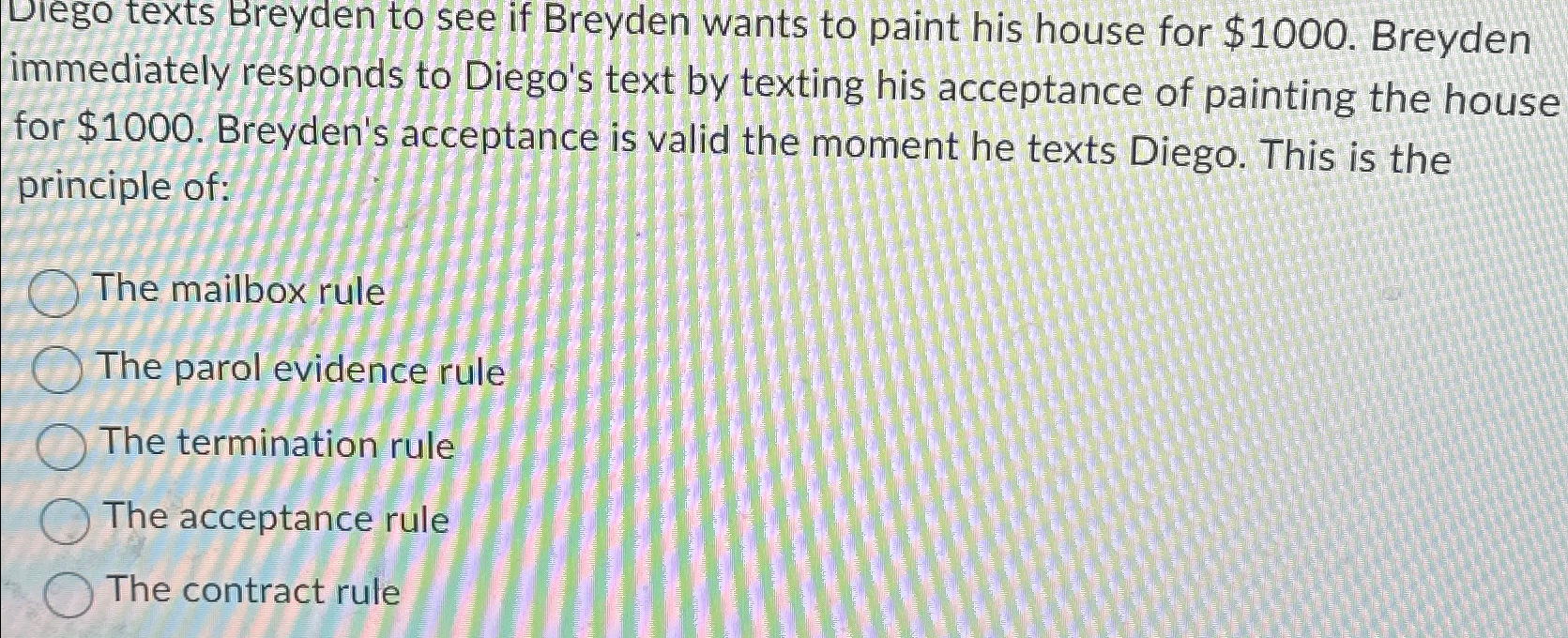 Solved Diego texts Breyden to see if Breyden wants to paint | Chegg.com