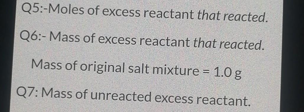 Solved Limiting Reactant Report Sheet Useful information The | Chegg.com