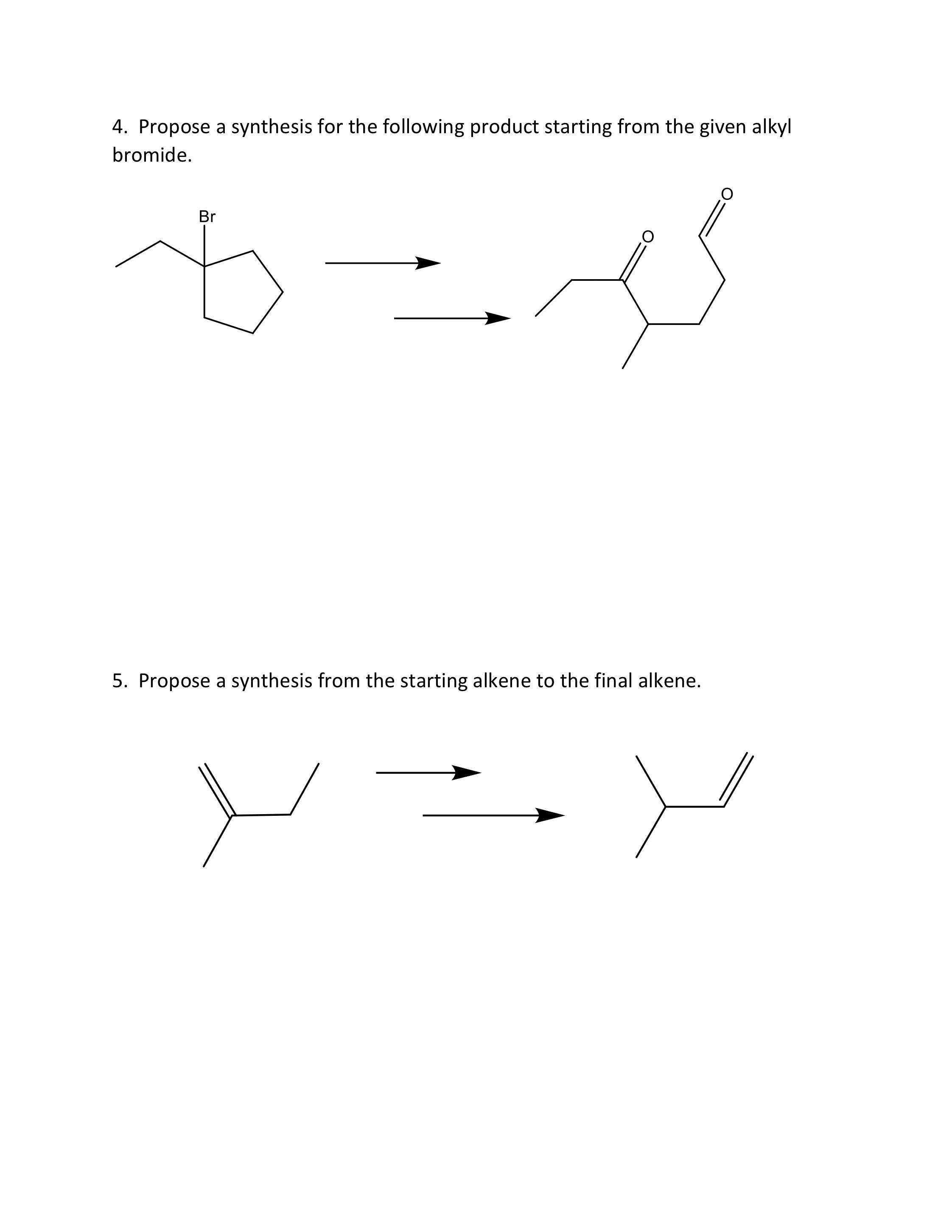 Propose a synthesis for the following product | Chegg.com