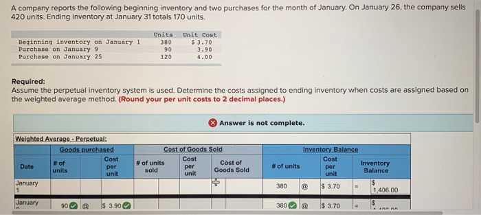 Solved A company reports the following beginning inventory | Chegg.com