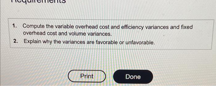 Solved \begin{tabular}{ll} \hline Static budget variable | Chegg.com