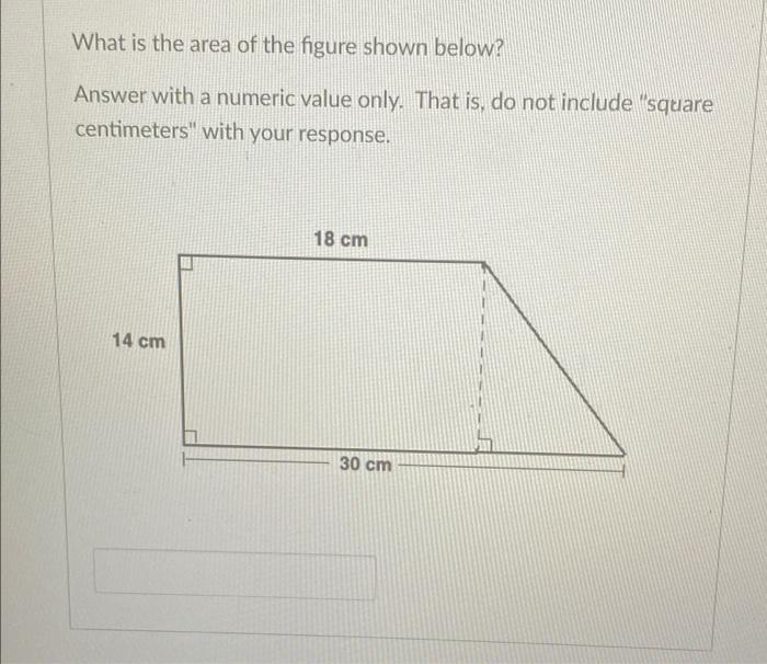 Solved What is the area of the figure shown below? Answer | Chegg.com