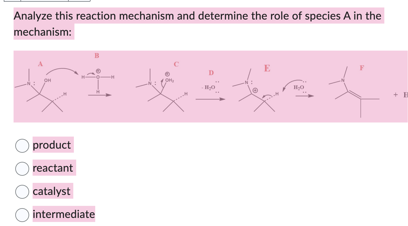 Solved Analyze this reaction mechanism and determine the | Chegg.com