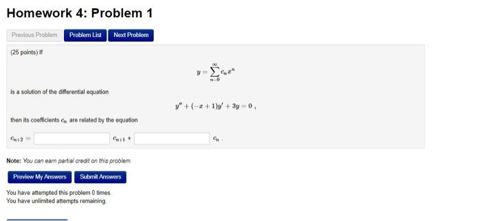 Solved Homework 4 Problem 1 Previous Problem Problem List 6535