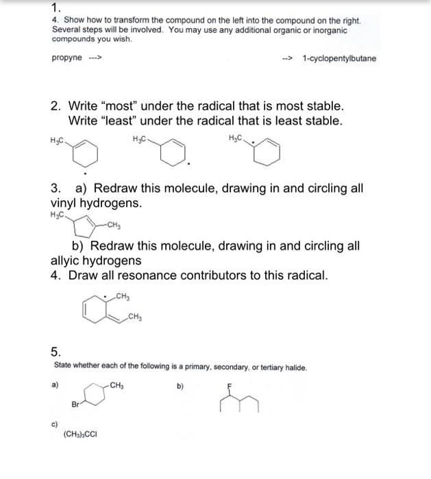 Solved 4. Show how to transform the compound on the left | Chegg.com