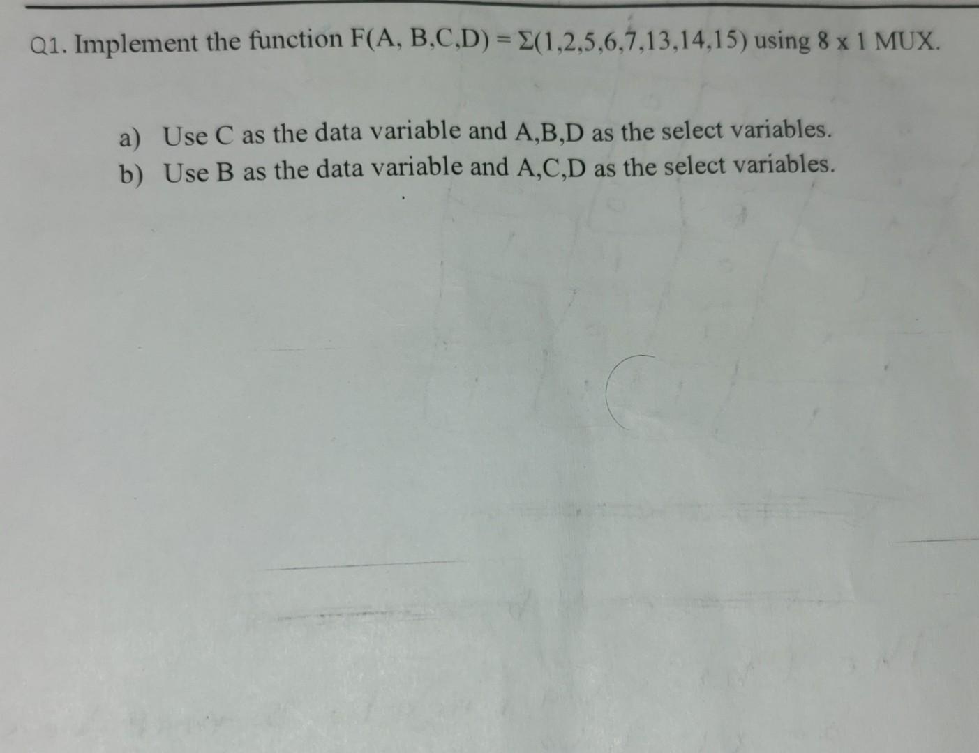 Solved Q1. Implement the function | Chegg.com