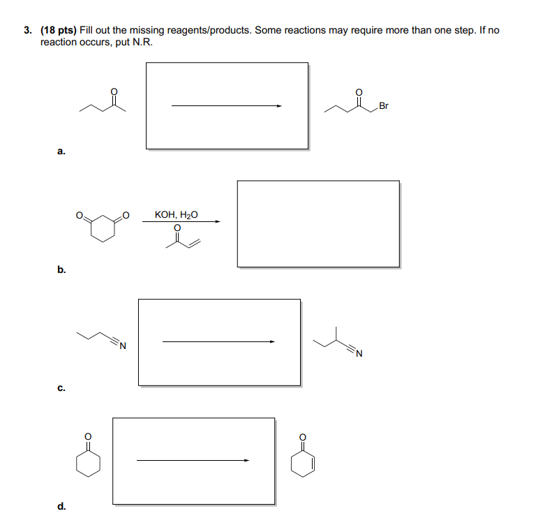 Solved Fill out the missing reagents/products. ﻿Some | Chegg.com