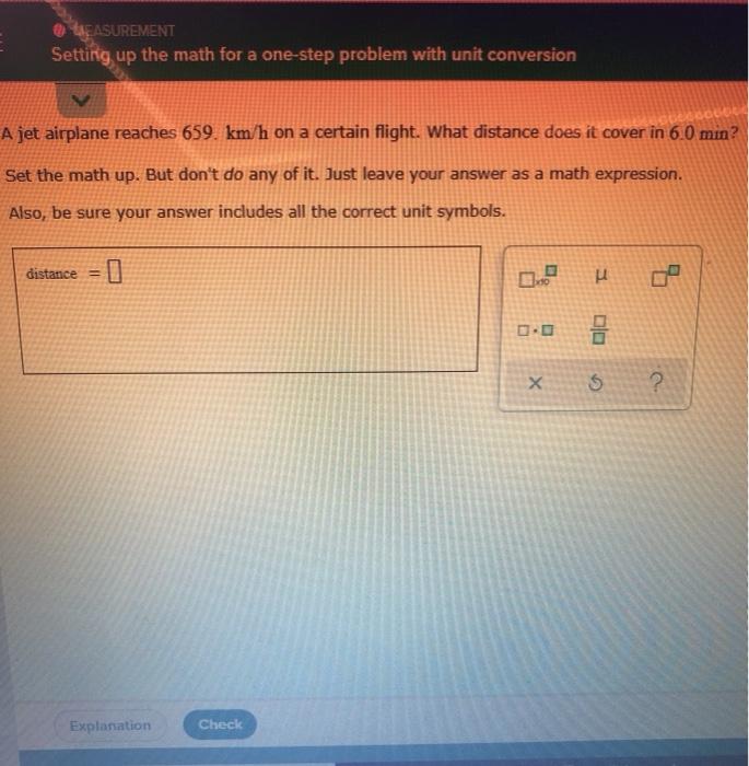 Solved MEASUREMENT Setting up a unit conversion woo A | Chegg.com