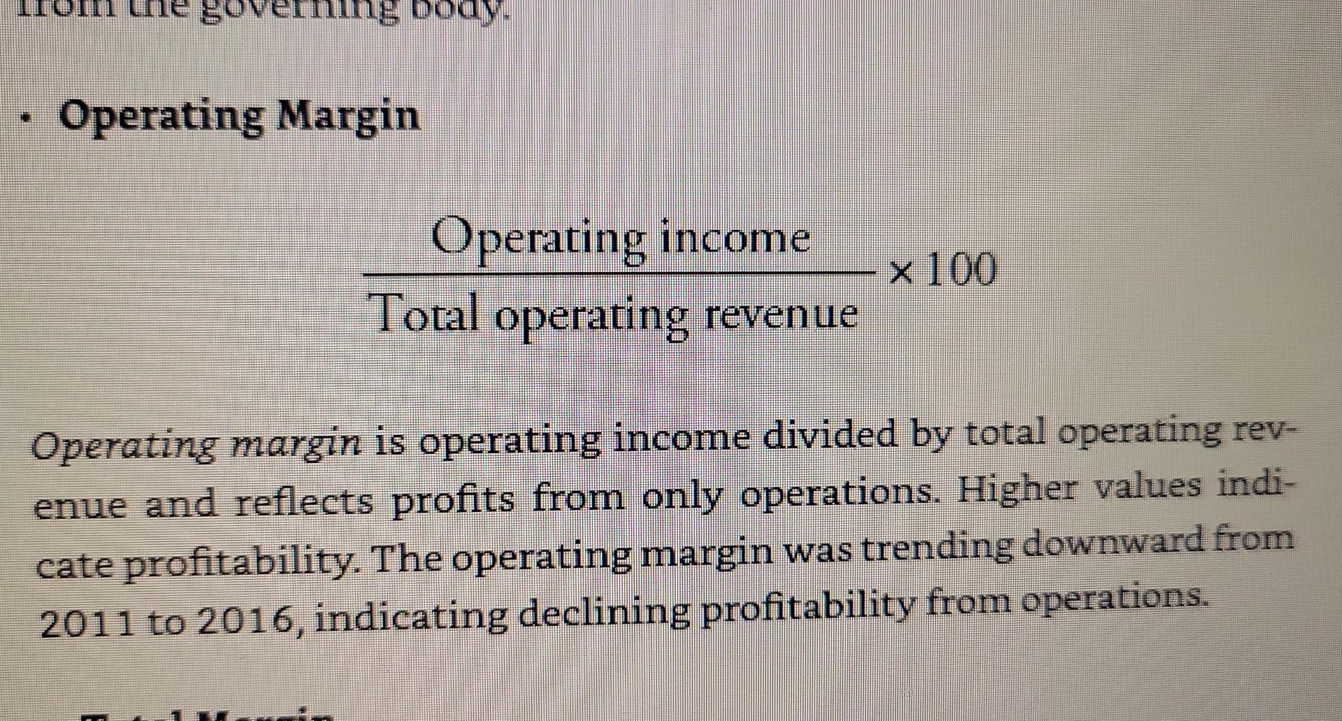 Solved Ning Body Operating Margin Operating Income X 100 Chegg