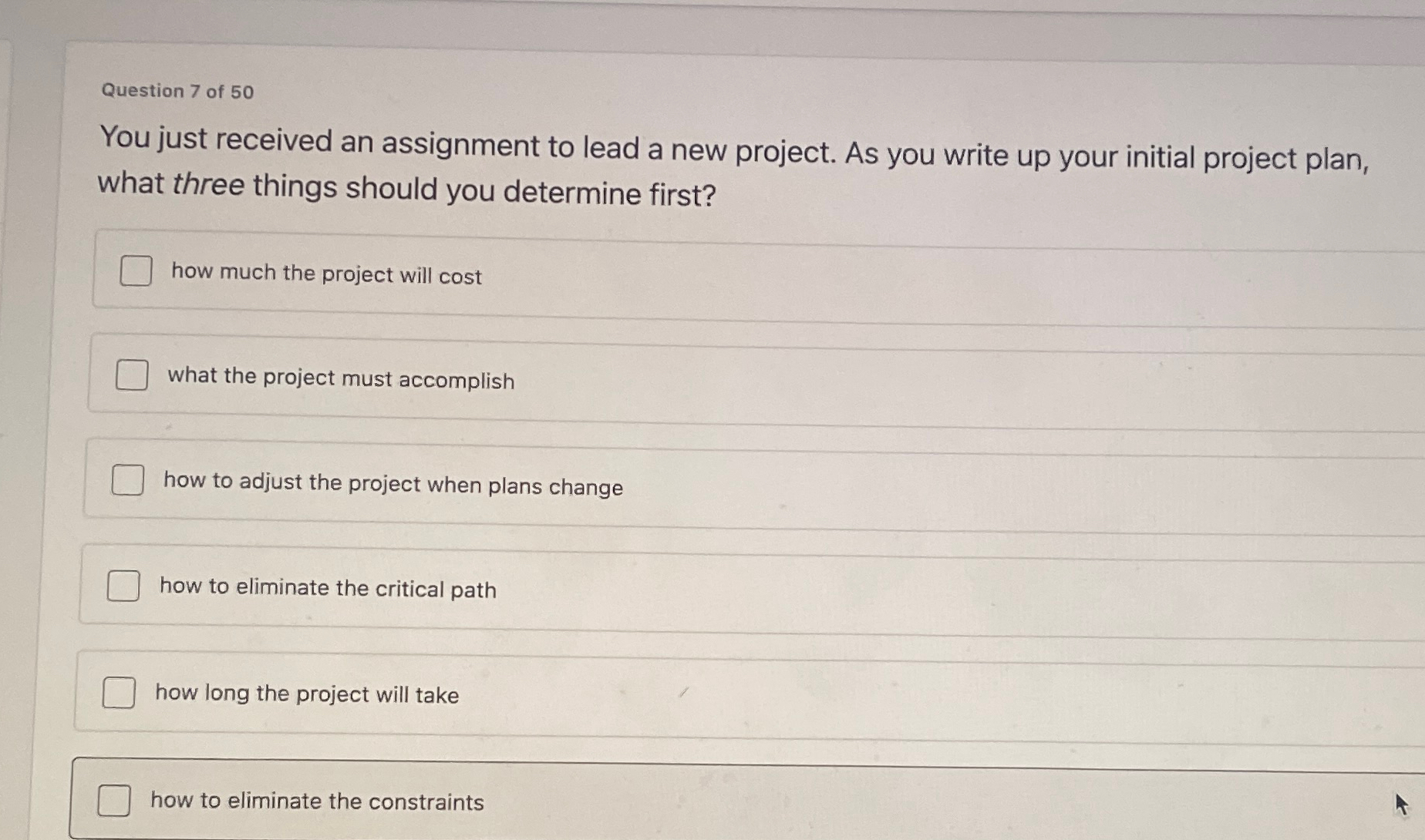 Solved Question 7 ﻿of 50You just received an assignment to | Chegg.com