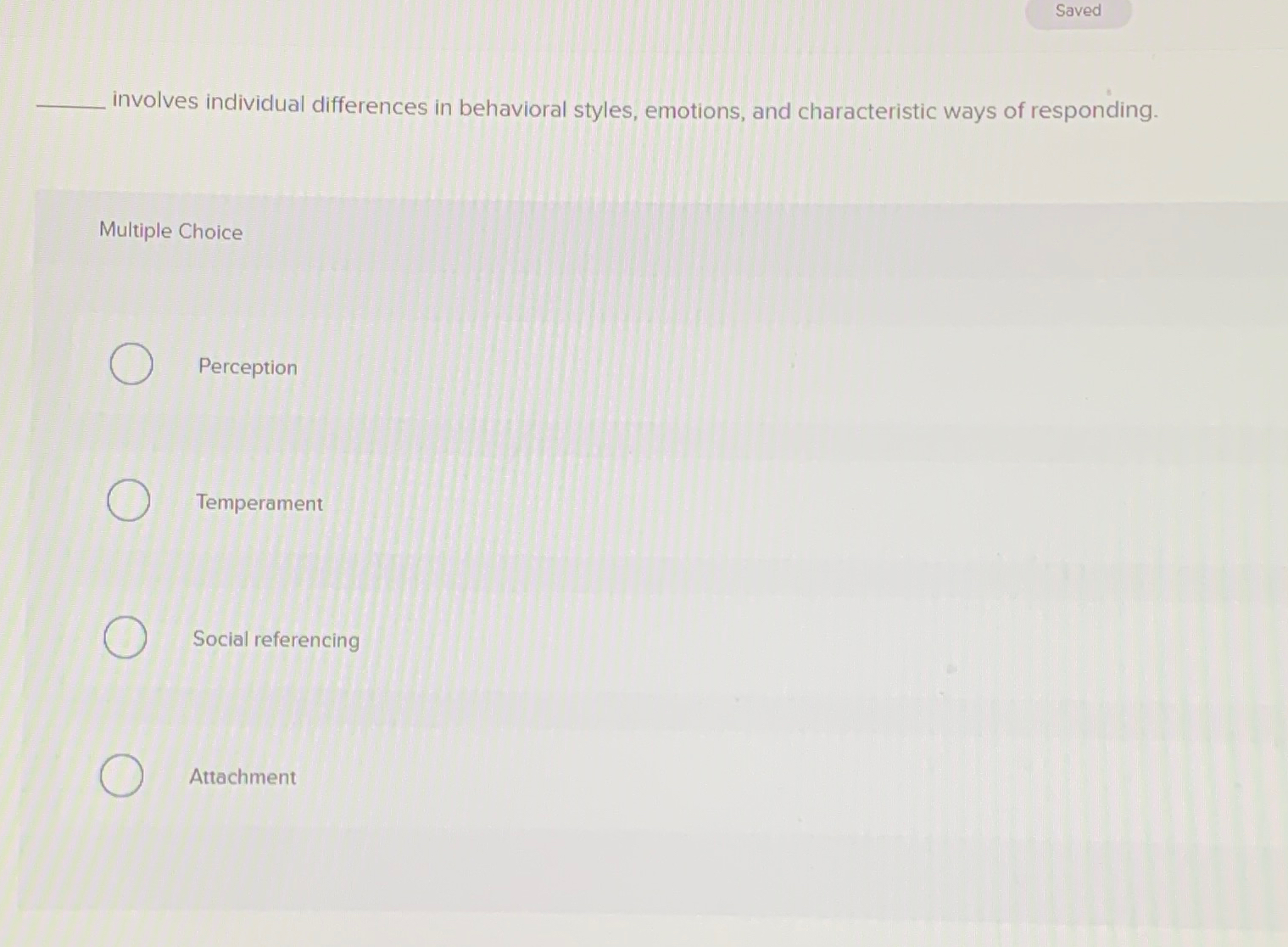 Solved involves individual differences in behavioral styles, | Chegg.com