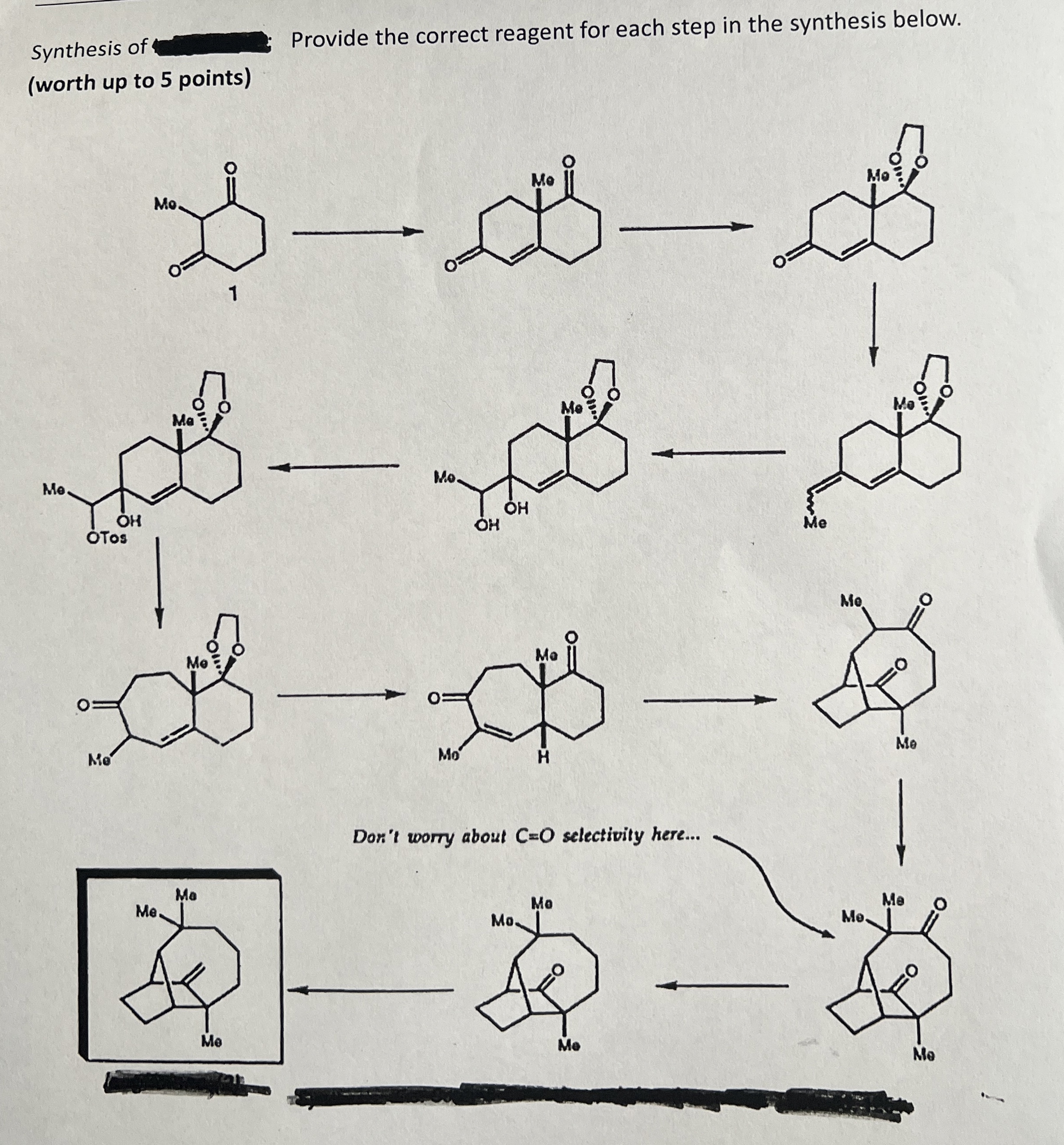 Solved Synthesis of Provide the correct reagent for each | Chegg.com