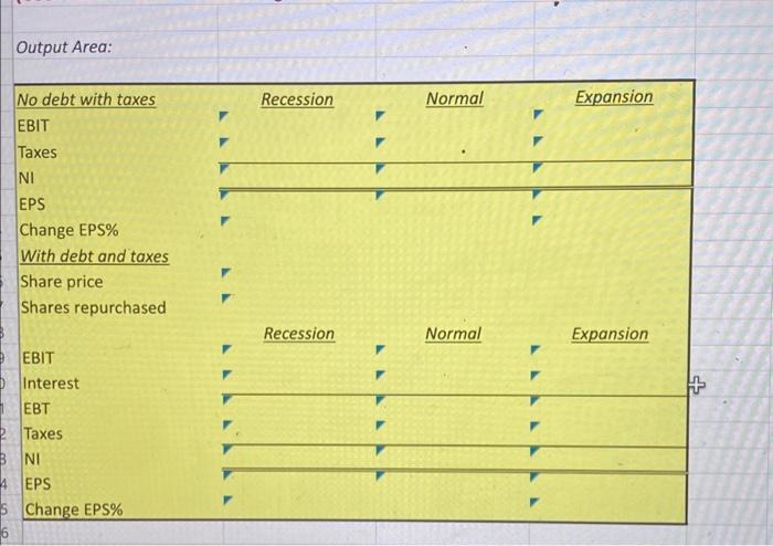 Solved (Use cells A6 to B13 from the given information to | Chegg.com