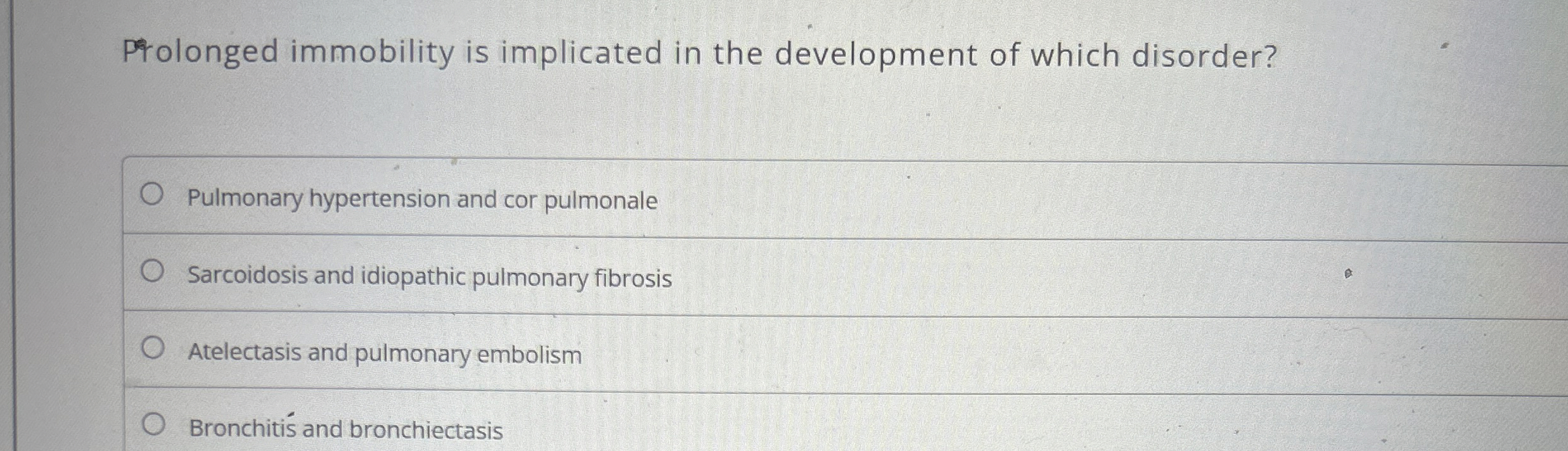 High Quality SOLUTION Prolonged immobility is implicated in the ...