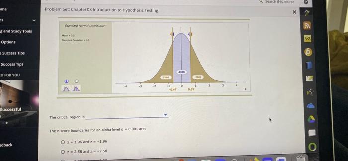 Solved 2. Alpha level and the critical region Is The alpha | Chegg.com