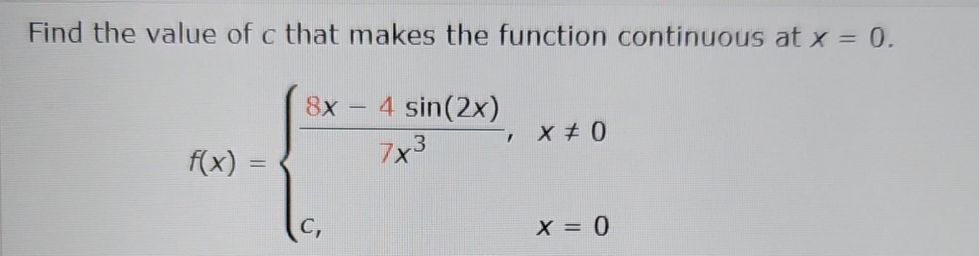 Solved Find the value of c that makes the function | Chegg.com