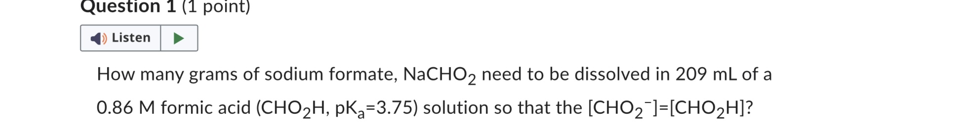 Solved Question 1 (1 ﻿point)How many grams of sodium | Chegg.com