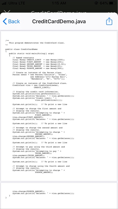 Solved Lab Objectives - Be able to write a copy constructor | Chegg.com