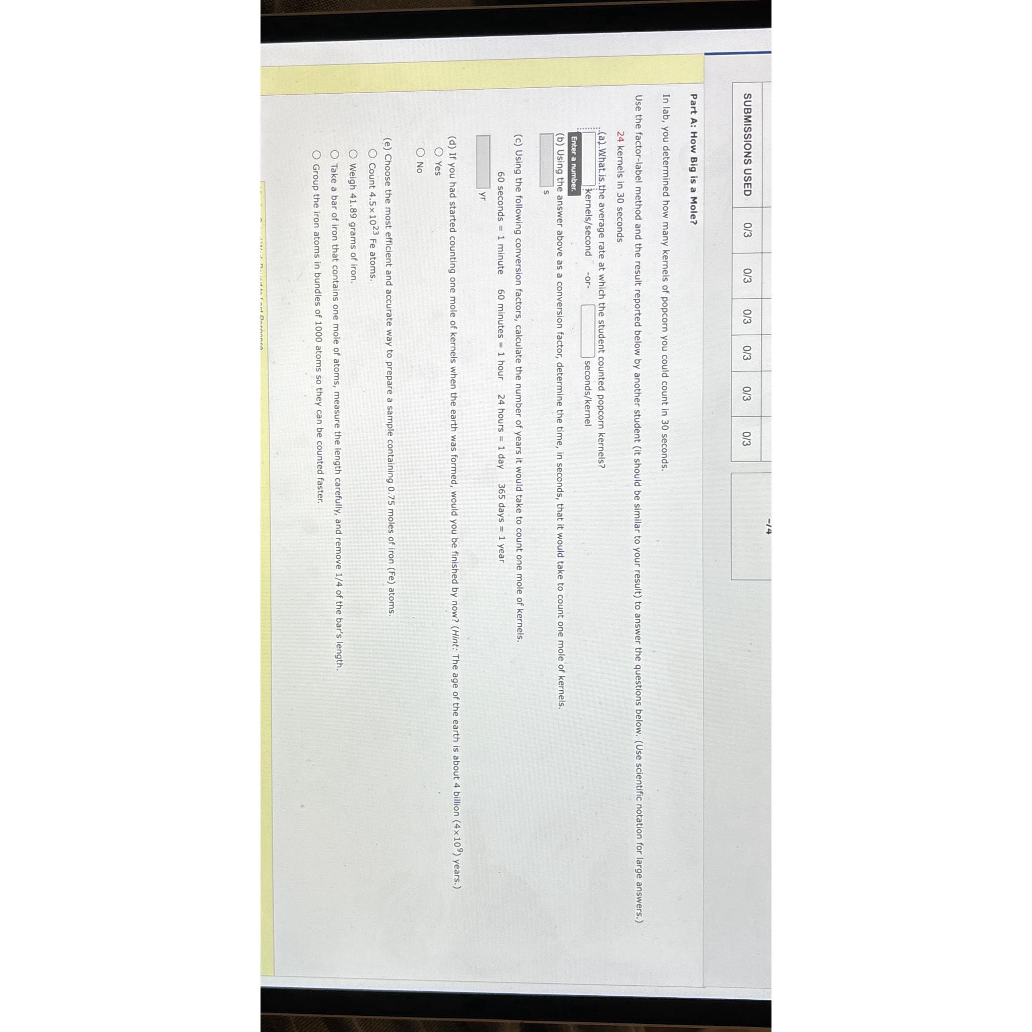 Solved \table[[SUBMISSIONS USED,03,03,03,03,03,03 | Chegg.com