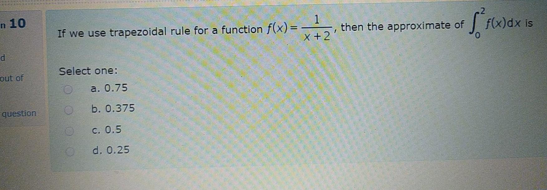 Solved 9 Given the following table, approximate f'(0.6) | Chegg.com