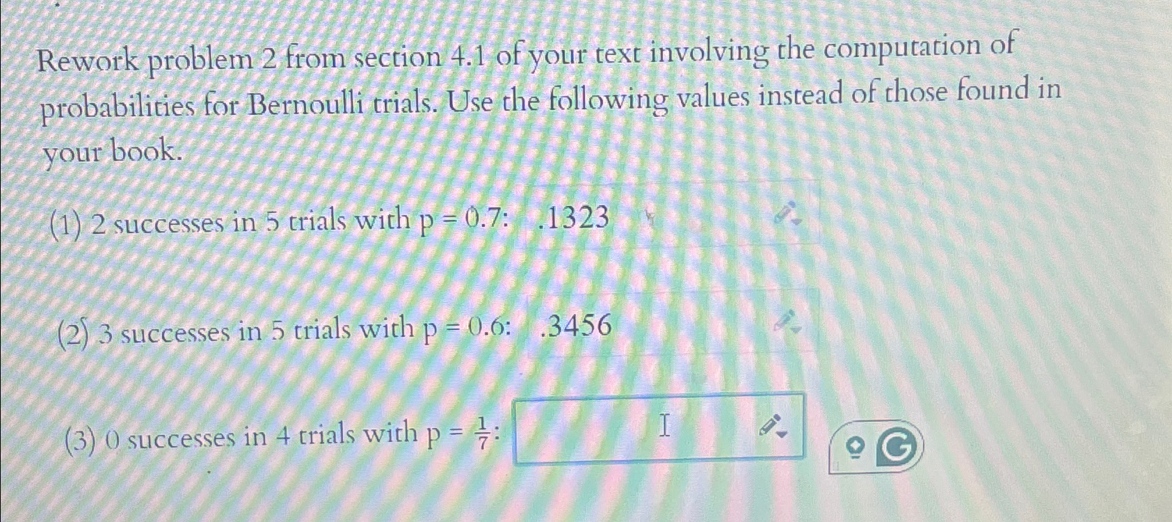 Solved Rework problem 2 ﻿from section 4.1 ﻿of your text | Chegg.com
