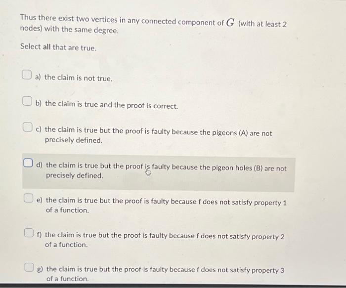 Solved Let G=(V,E) be any (simple) graph. Consider the | Chegg.com