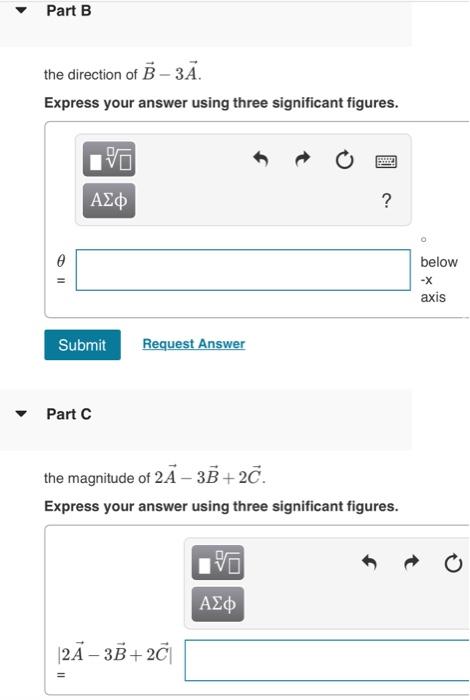 Solved For the vectors shown in the figure, determine Part A | Chegg.com