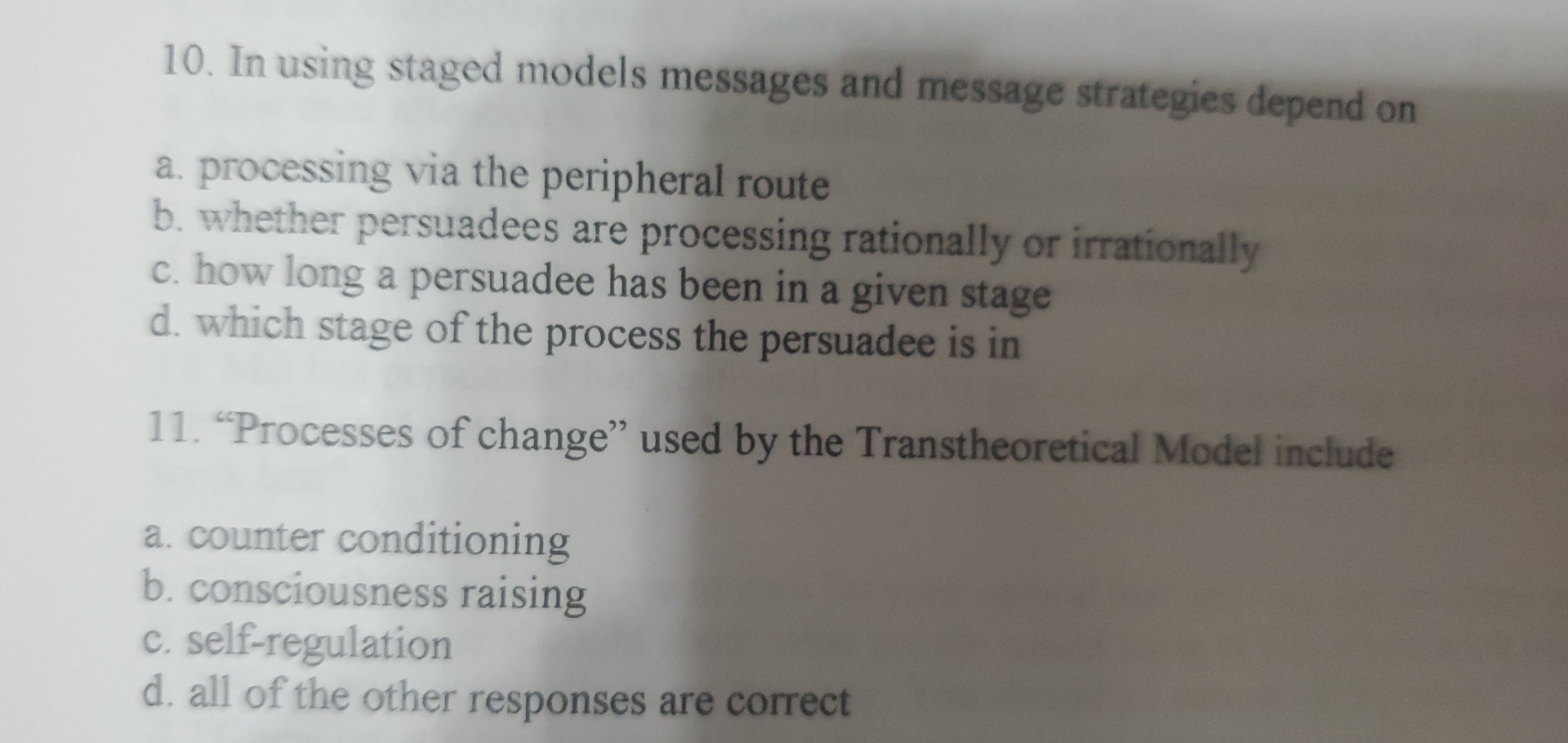 Solved In using staged models messages and message | Chegg.com