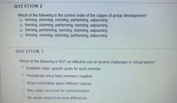 Solved QUESTION 2 Which of the following is the correct | Chegg.com
