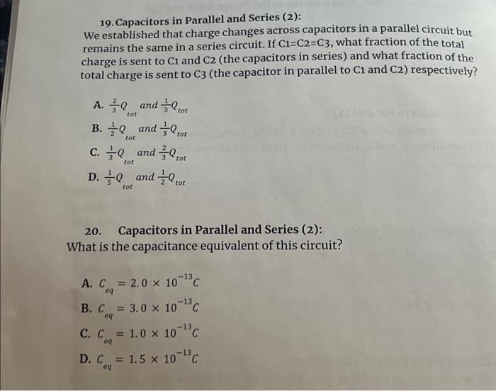 Solved 16. Capacitors in Parallel: Now select ' 2 in | Chegg.com