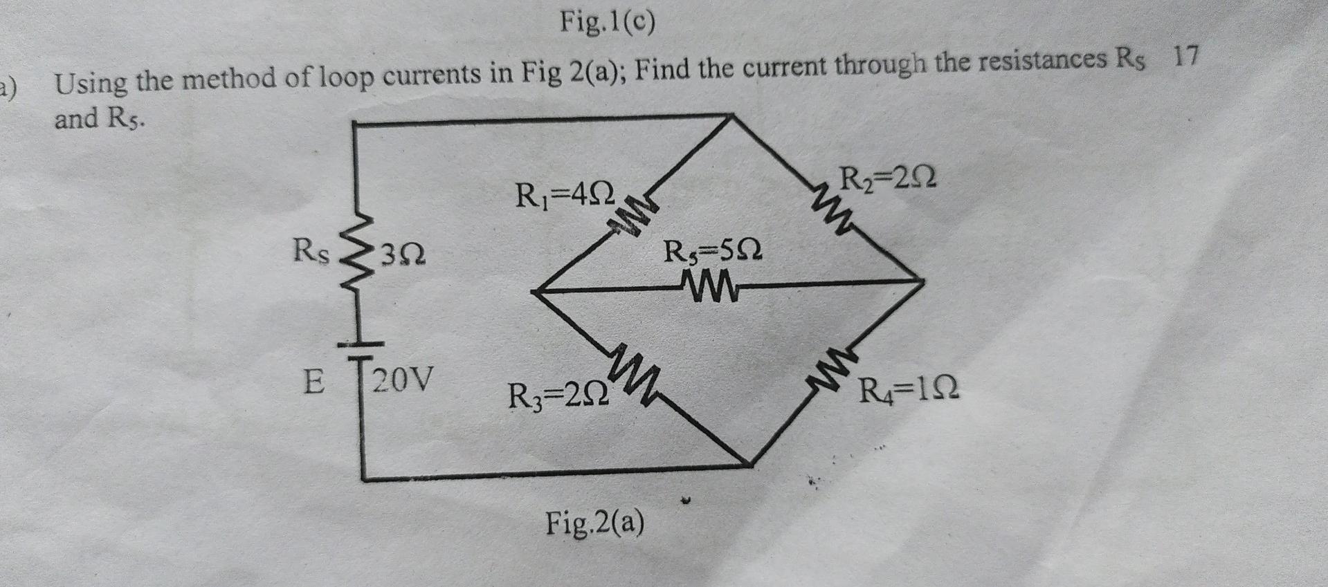 Solved Using the method of loop currents in Fig 2(a); Find | Chegg.com