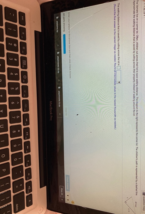 Solved 1.2.0 Question Help The Vamers live on a comer lot. | Chegg.com
