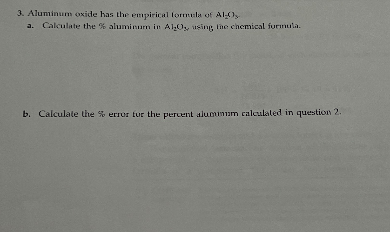 Solved Aluminum oxide has the empirical formula of Al2O3.a. | Chegg.com