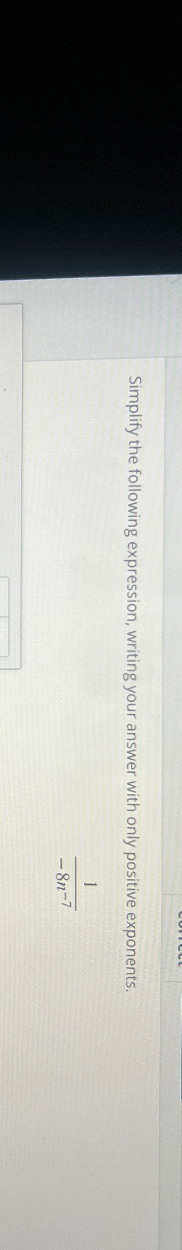 Solved Simplify the following expression, writing your | Chegg.com