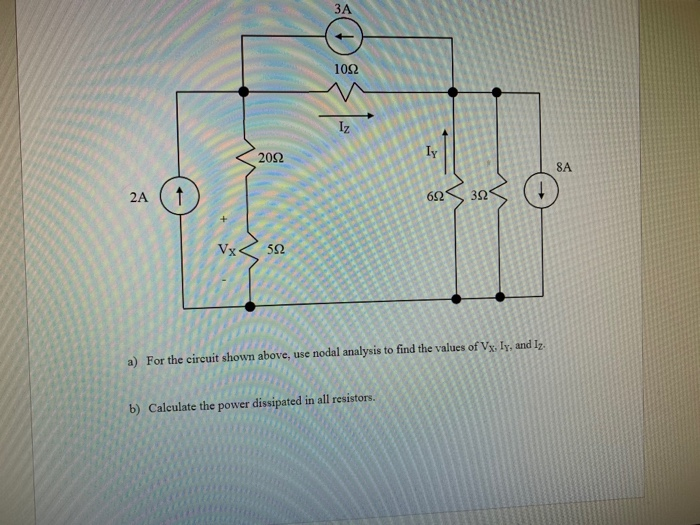 Solved 3A 1092 Iz 2052 Iy 8A 2A 622 392 Vx 522 a) For the | Chegg.com