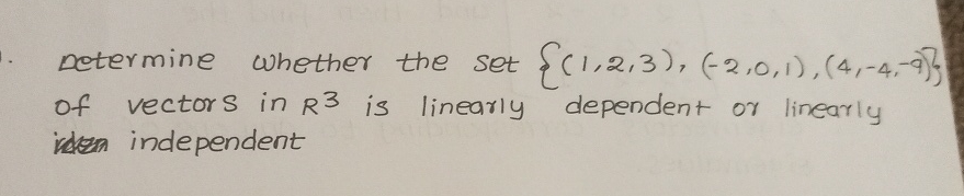 Solved Determine whether the set | Chegg.com