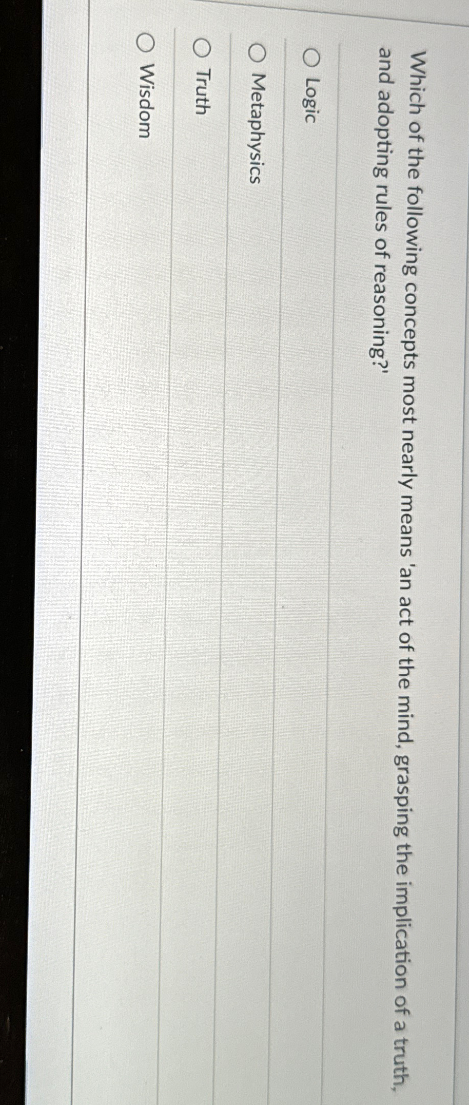 Solved Which of the following concepts most nearly means 'an | Chegg.com