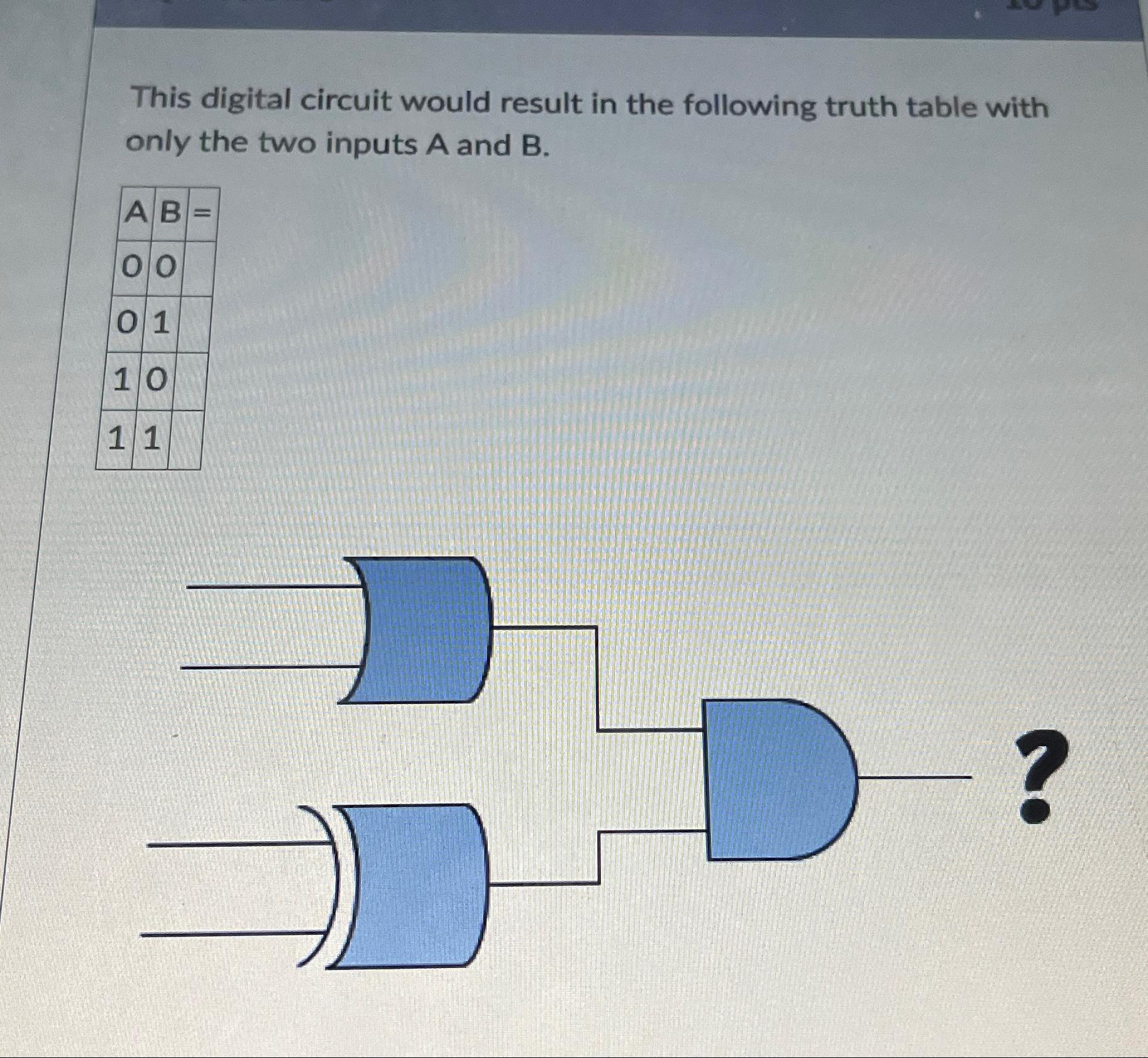 Solved This digital circuit would result in the following | Chegg.com