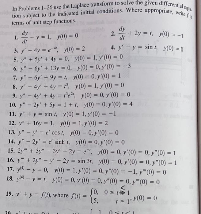 Solved solve differential equation problems 17 and 19 (there | Chegg.com