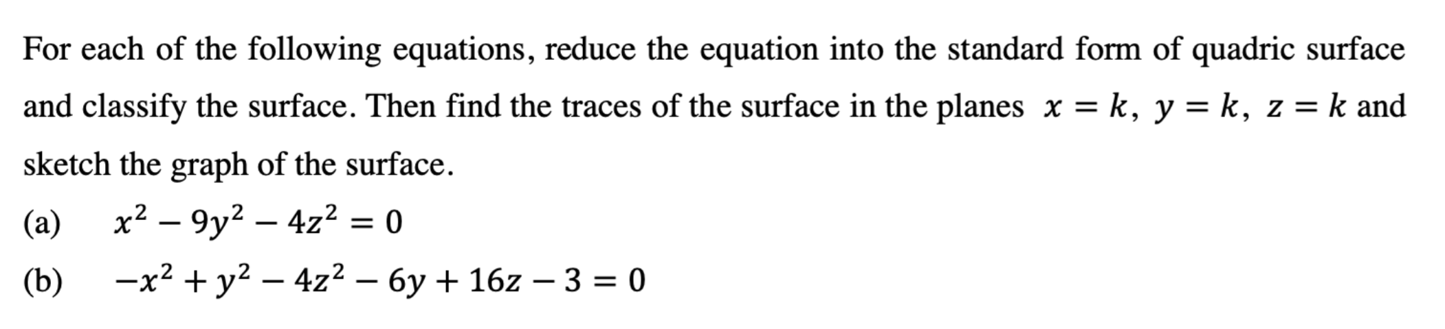 Solved For each of the following equations, reduce the | Chegg.com