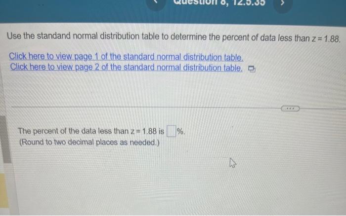 Solved Areas of a Standard Normal DistributionUse the | Chegg.com