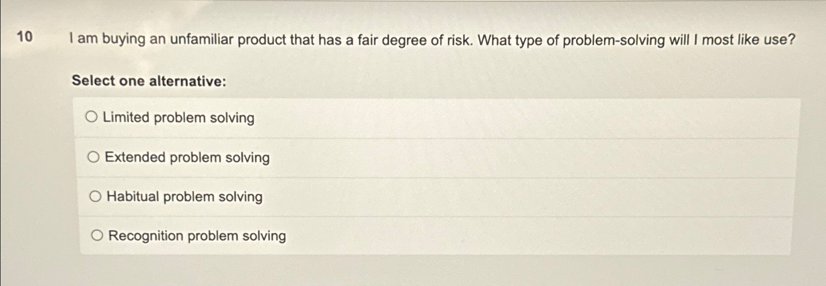 Solved 10 ﻿I am buying an unfamiliar product that has a fair | Chegg.com
